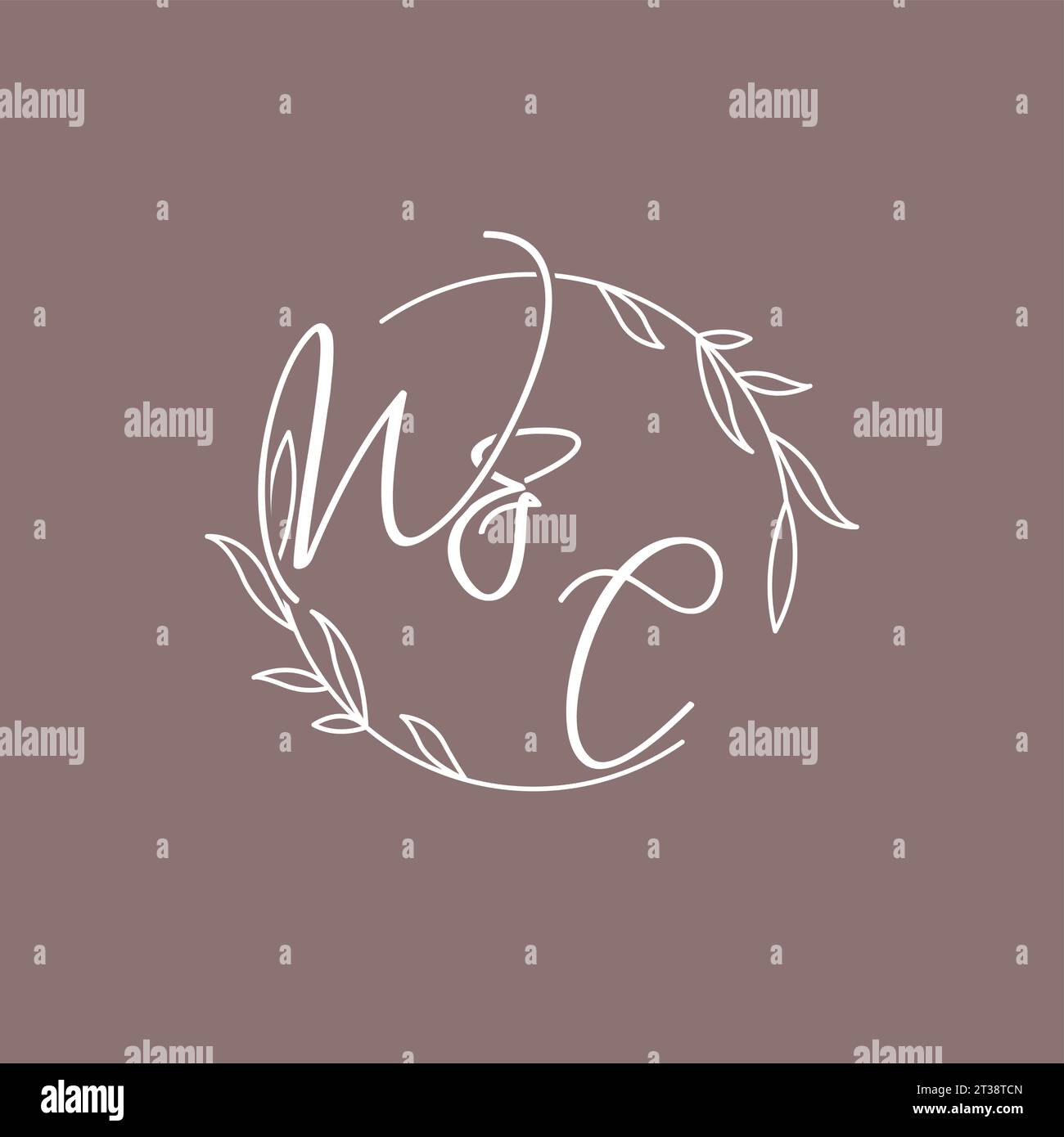 WC wedding initials monogram logo ideas vector graphic Stock Vector ...