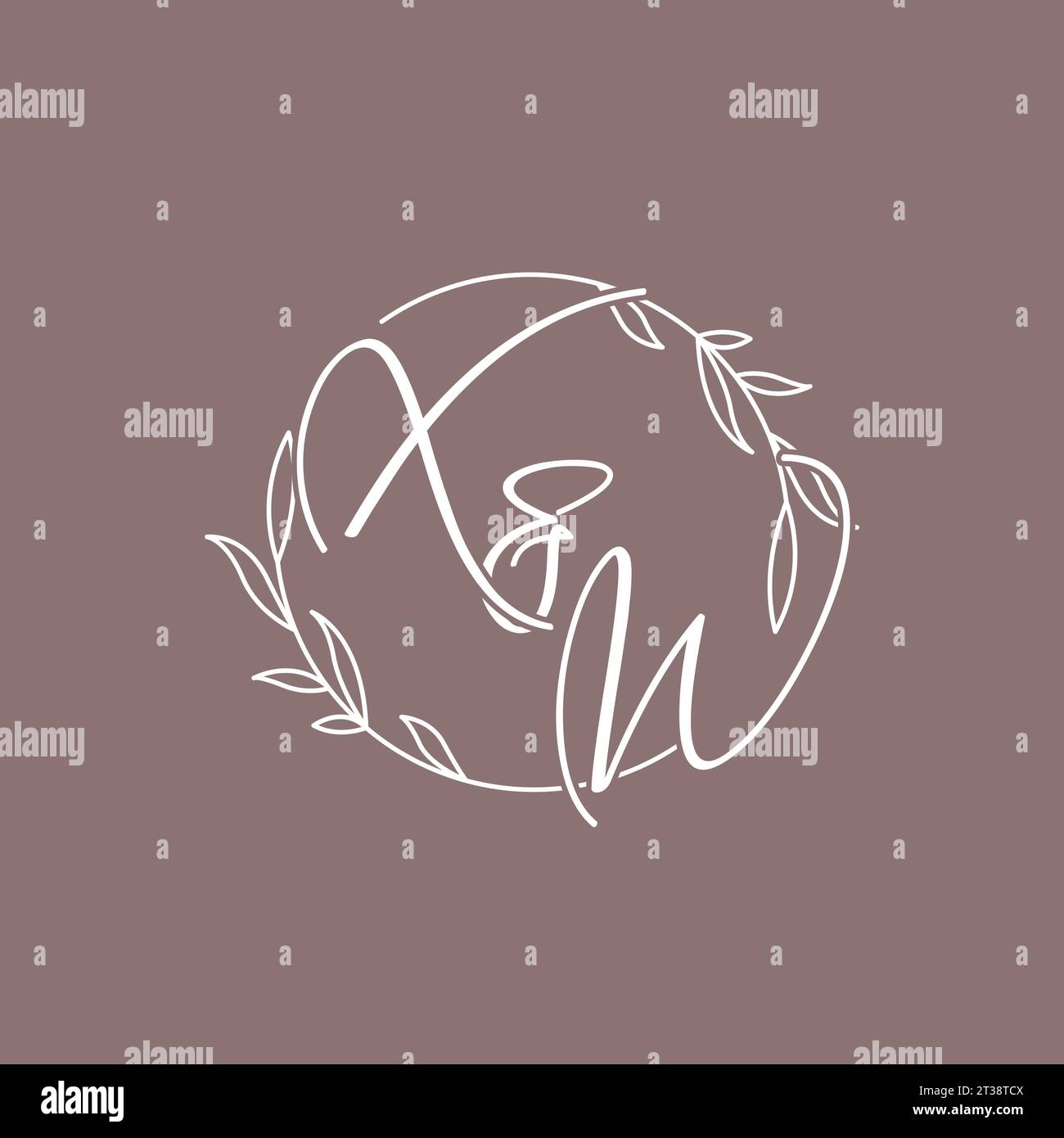 XW wedding initials monogram logo ideas vector graphic Stock Vector ...