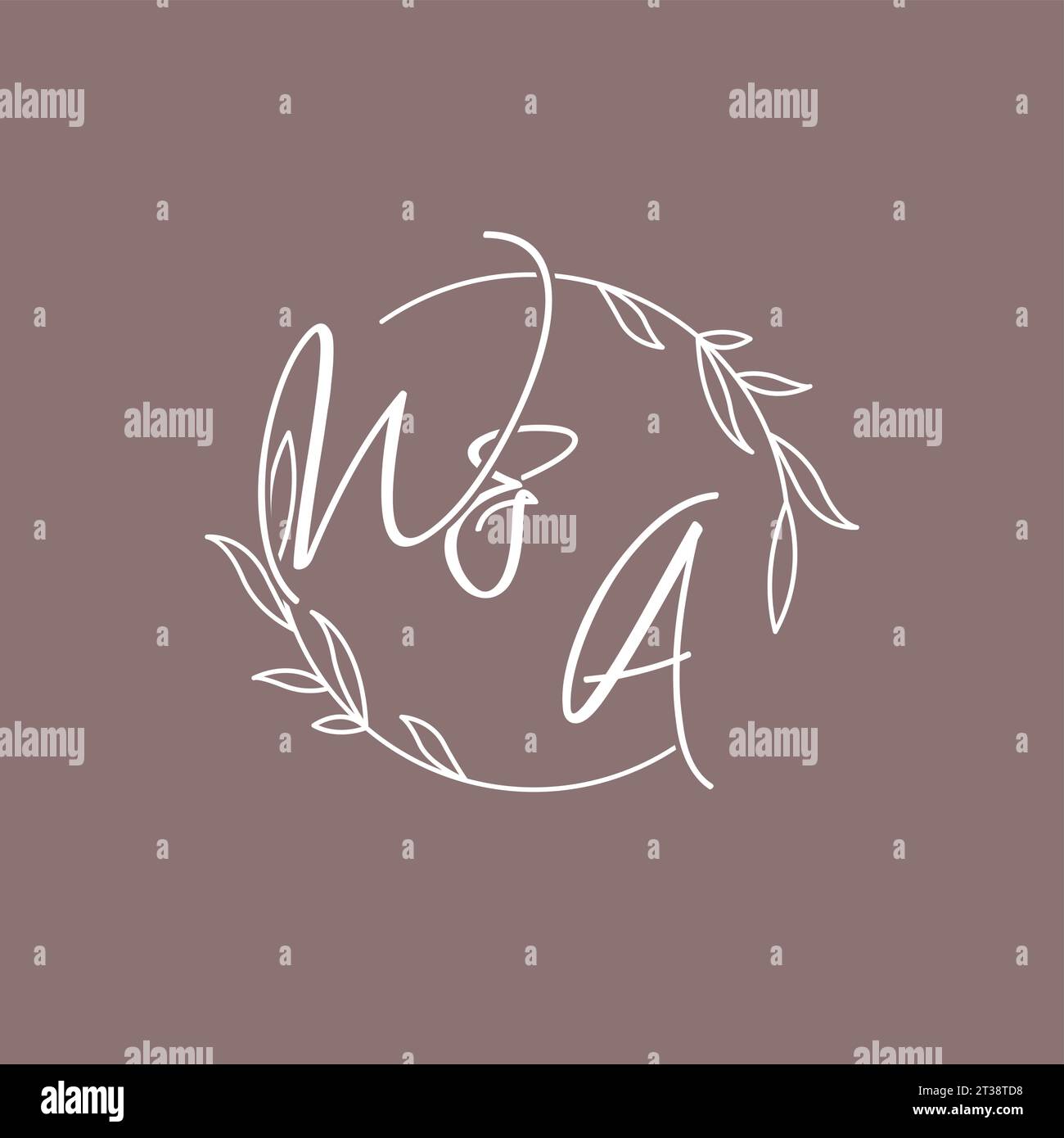 Wa initials logo hi-res stock photography and images - Alamy