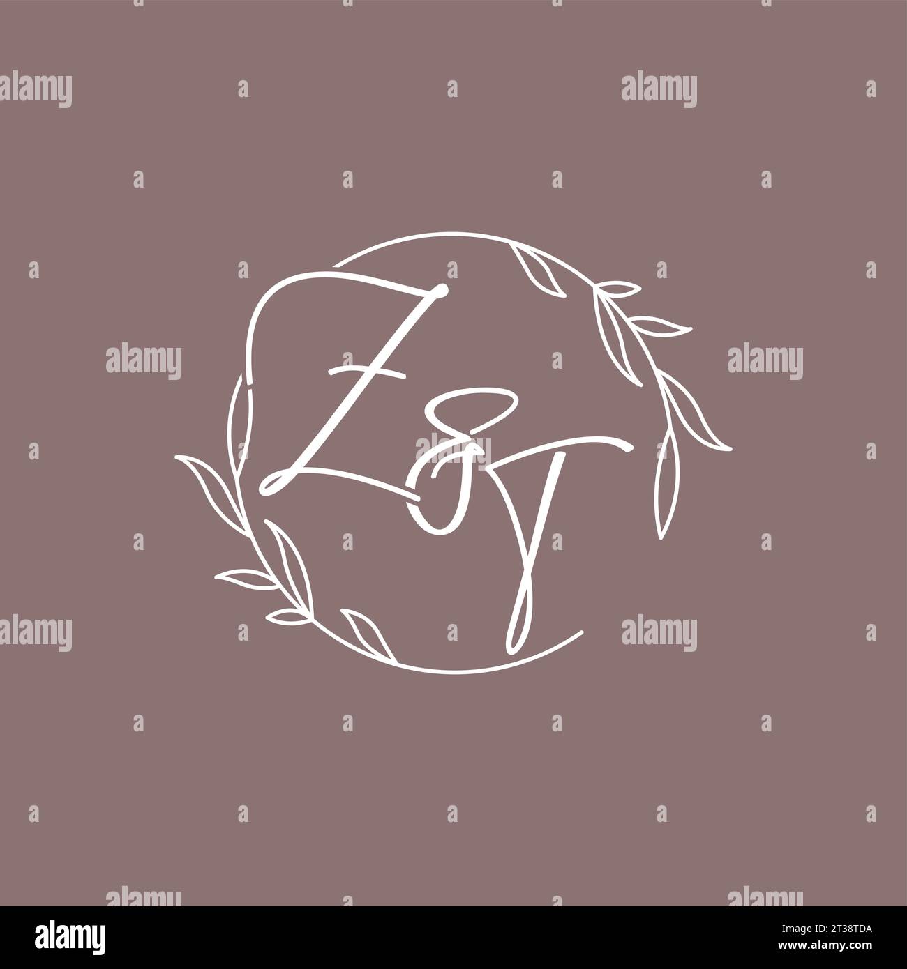 ZT wedding initials monogram logo ideas vector graphic Stock Vector ...