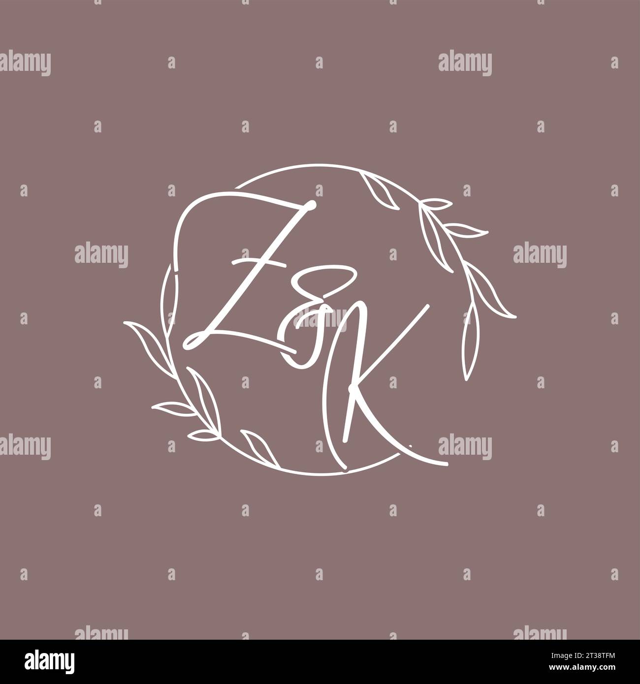 ZK wedding initials monogram logo ideas vector graphic Stock Vector ...
