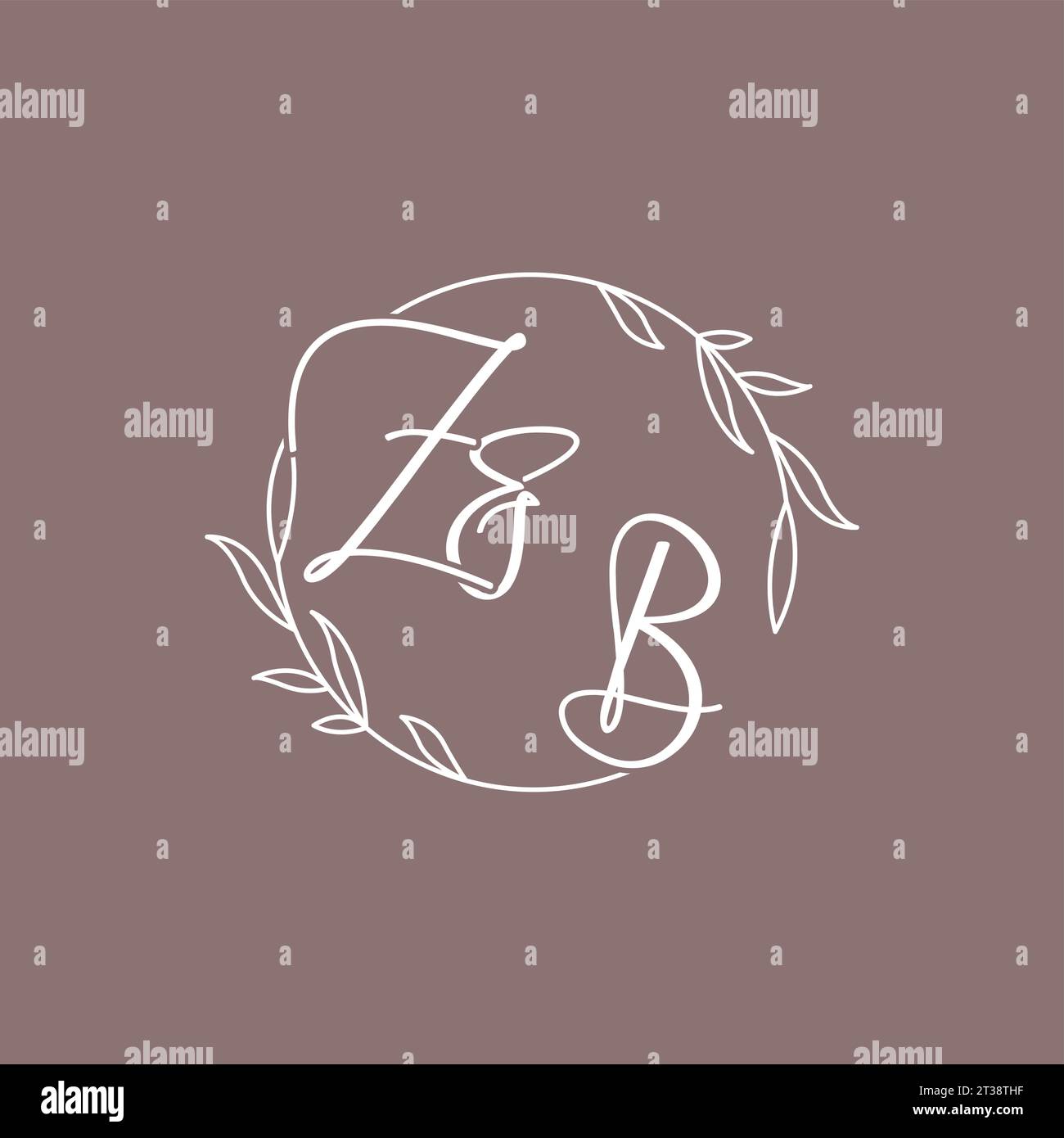 ZB wedding initials monogram logo ideas vector graphic Stock Vector ...