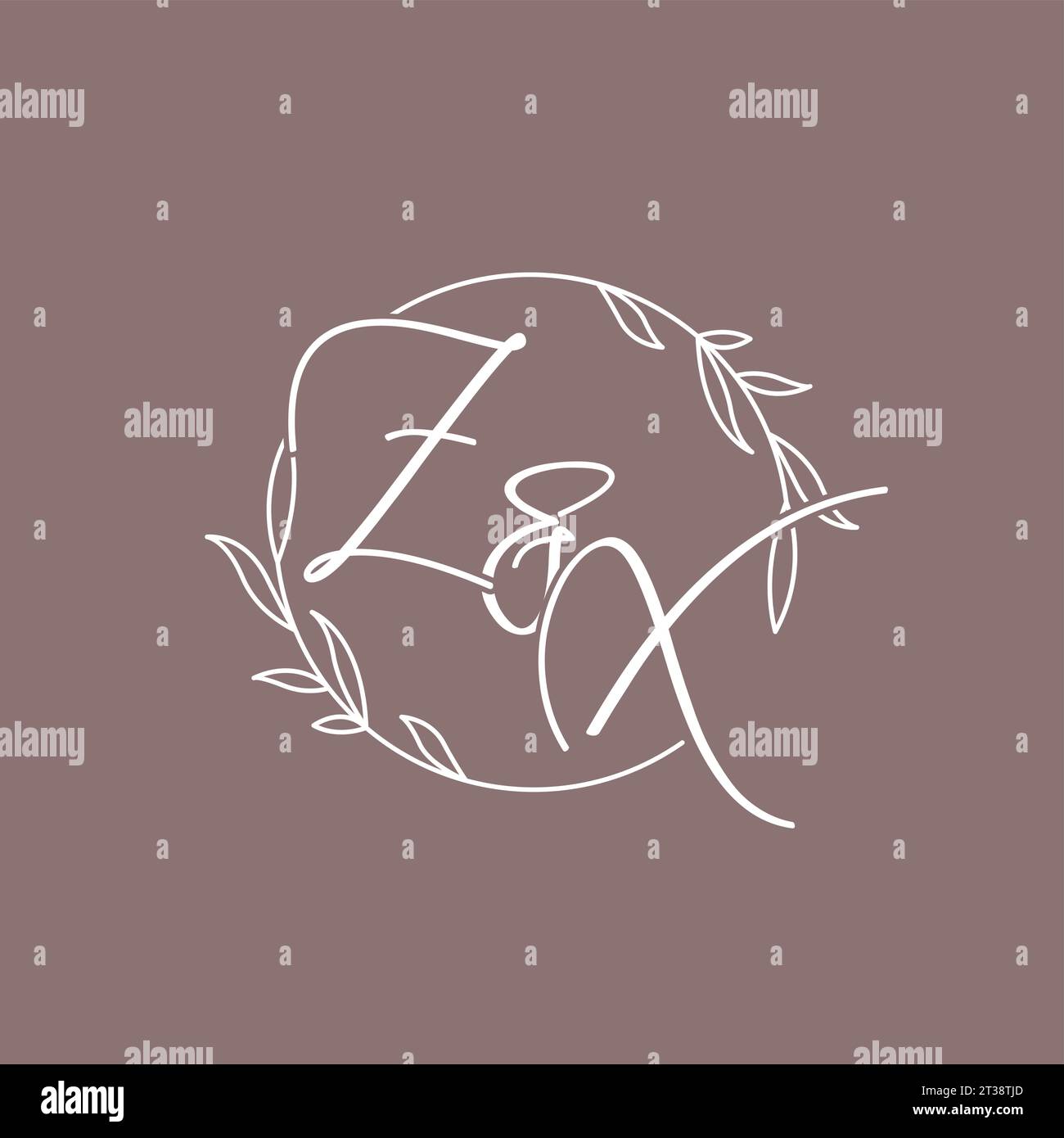 ZX wedding initials monogram logo ideas vector graphic Stock Vector ...