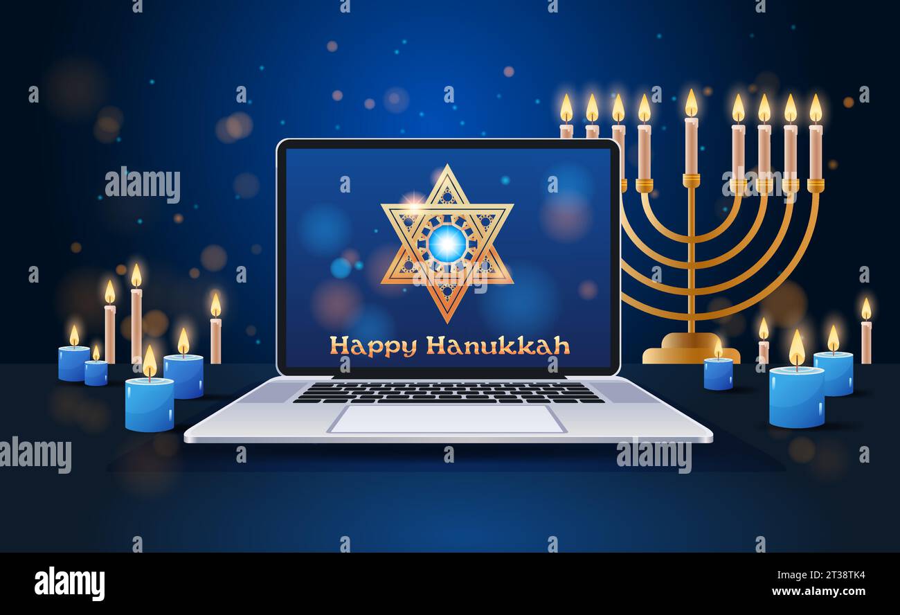 menorah icon happy hanukkah judaism religious holidays hebrew ...
