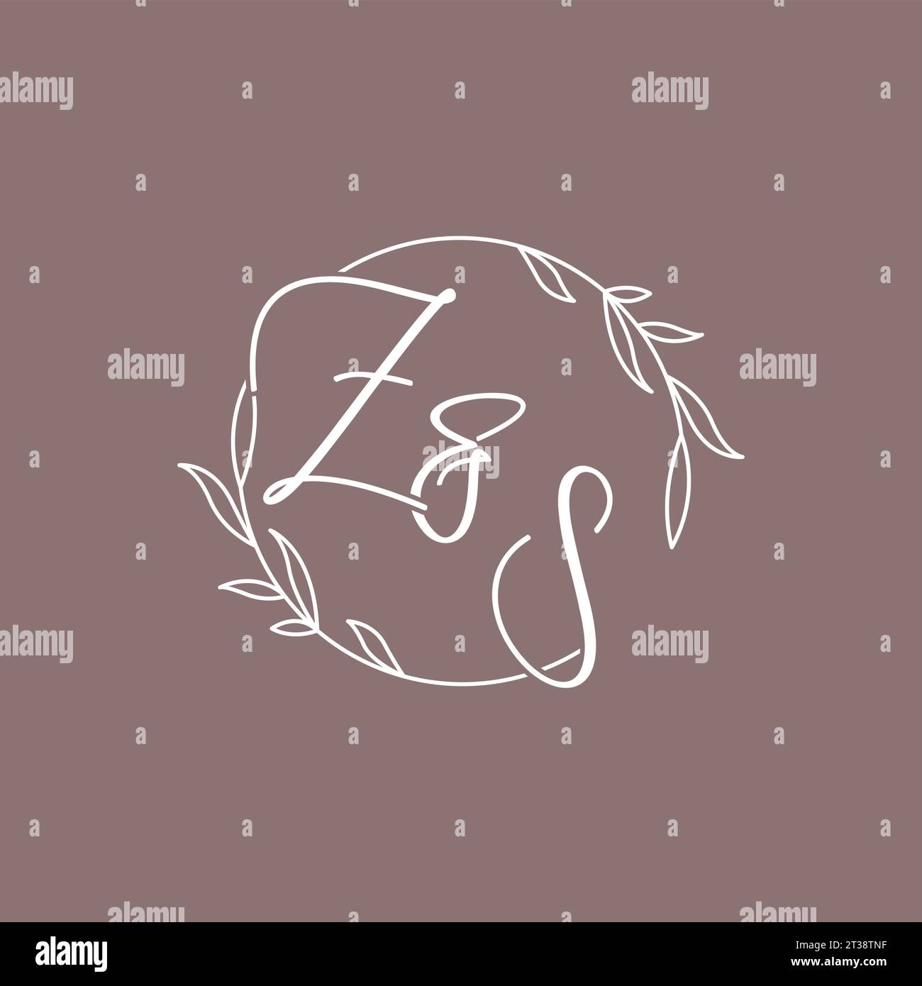 ZS wedding initials monogram logo ideas vector graphic Stock Vector ...