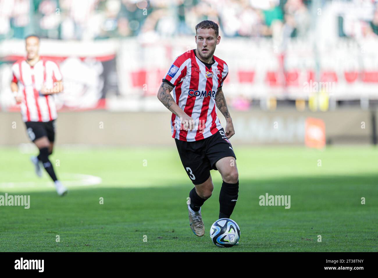 Andreas Skovgaard of Cracovia Krakow seen in action during the Polish ...