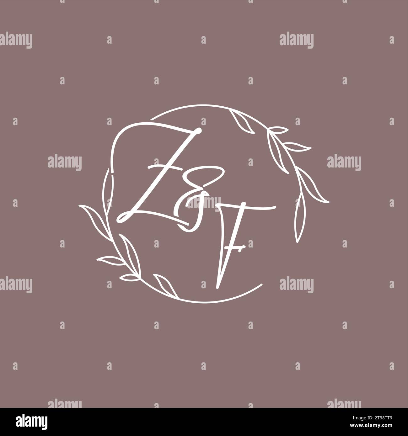 ZF wedding initials monogram logo ideas vector graphic Stock Vector Image & Art - Alamy