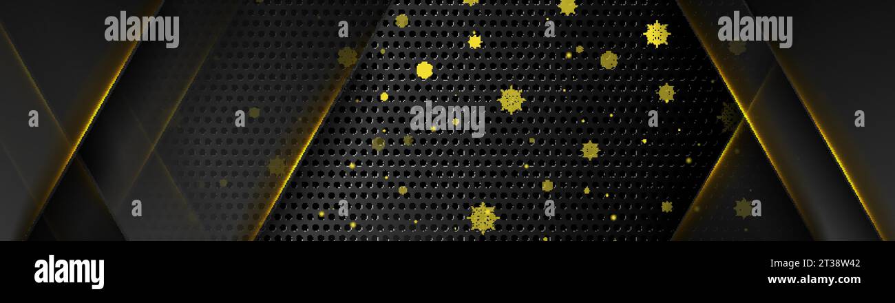 Hi-tech Christmas modern neon background with snowflakes. Vector banner ...