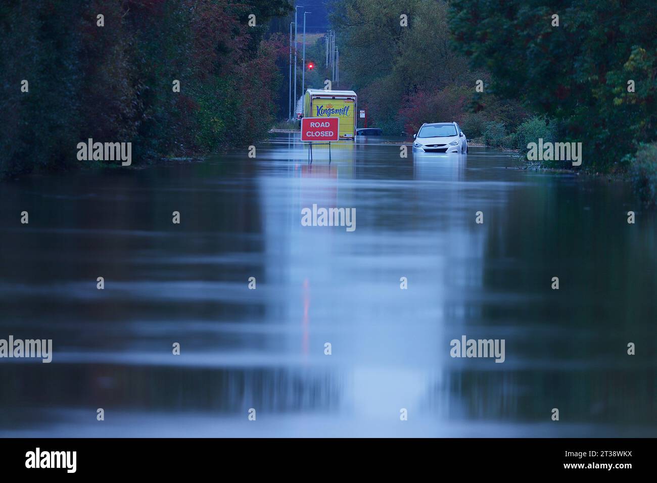 21st October Storm Babet flooding in Allerton Bywater,West Yorkshire,UK ...