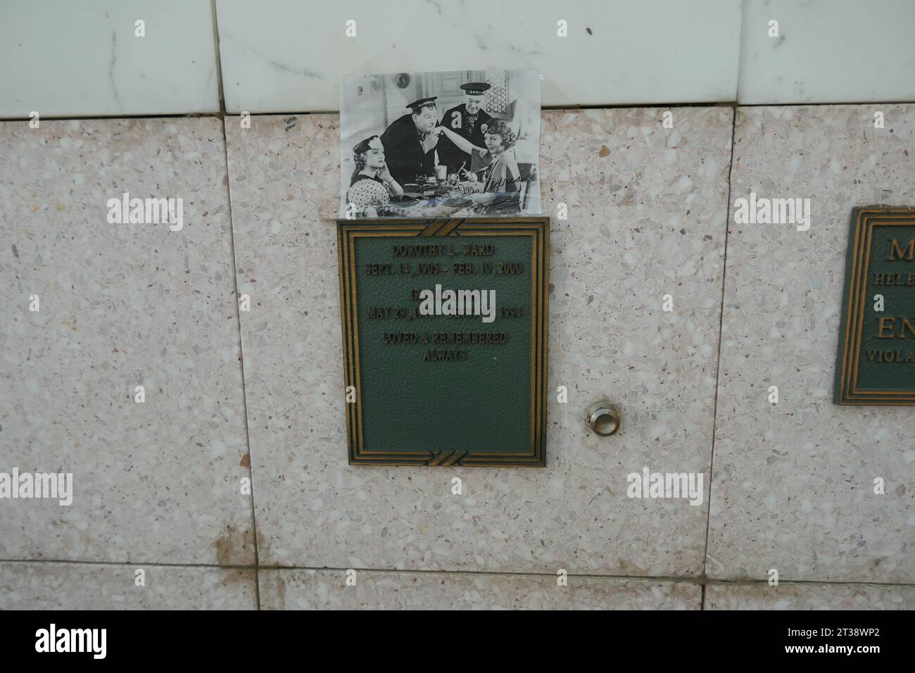 Los Angeles, California, USA 20th October 2023 Actress Iris Adrian Grave at Forest Lawn Memorial ...