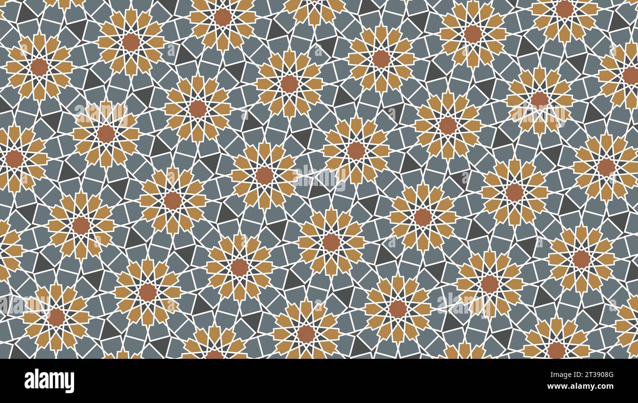 Seamless pattern in authentic Arabian style. Vector illustration Stock ...