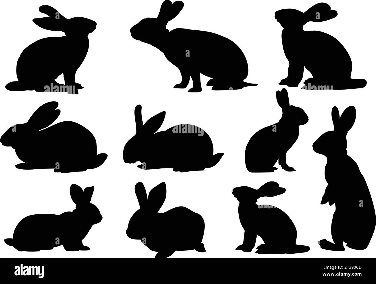Bunny doodle hand drawn Cut Out Stock Images & Pictures - Alamy
