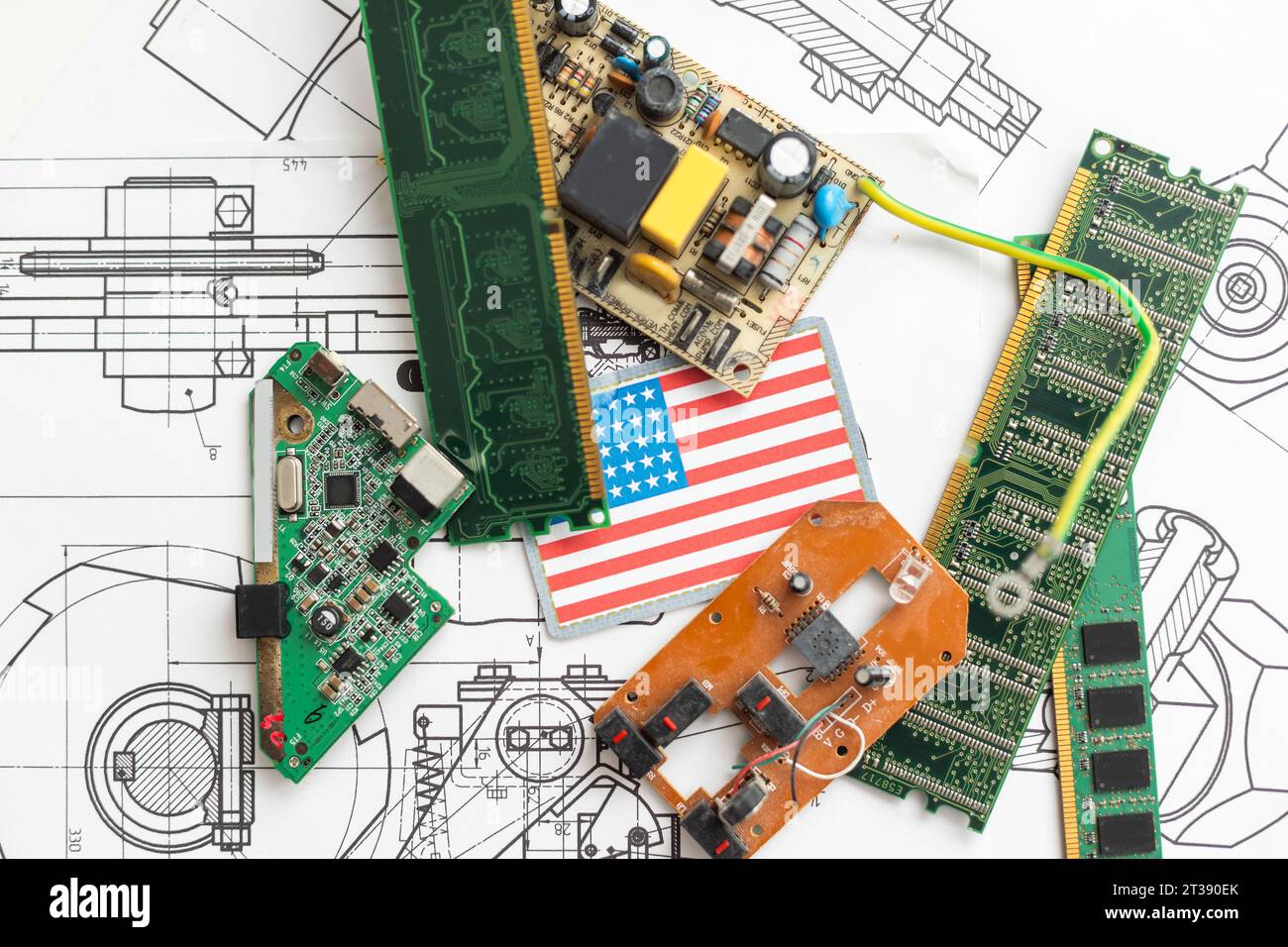 USA semiconductor industry, computer chips manufacturing and artificial ...