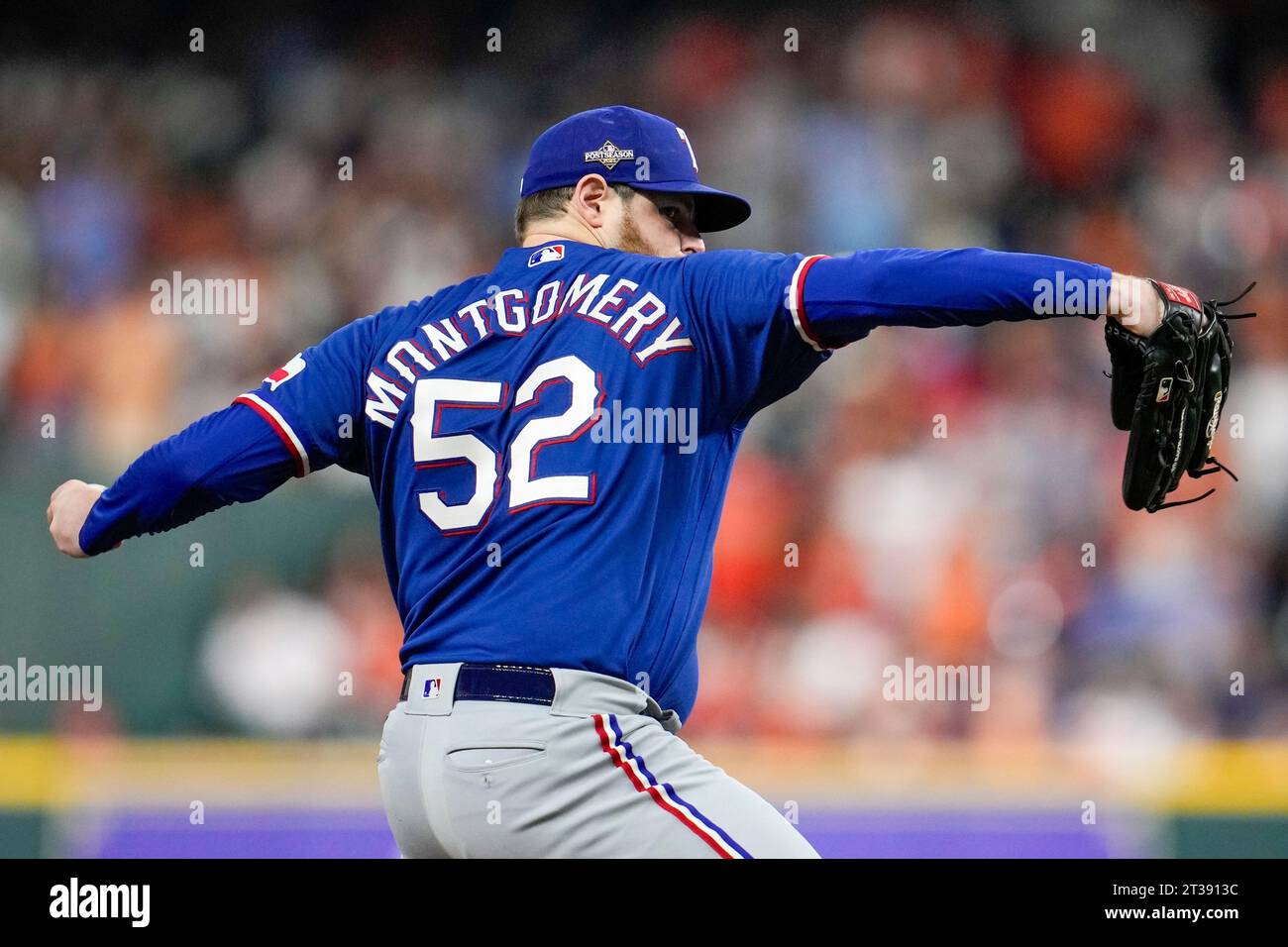 Texas Rangers relief pitcher Jordan Montgomery throws during the fourth ...