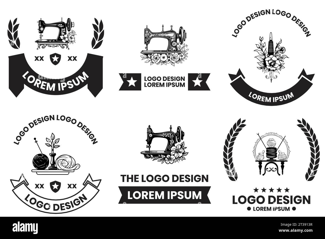 Embroidery logo background Cut Out Stock Images & Pictures - Alamy