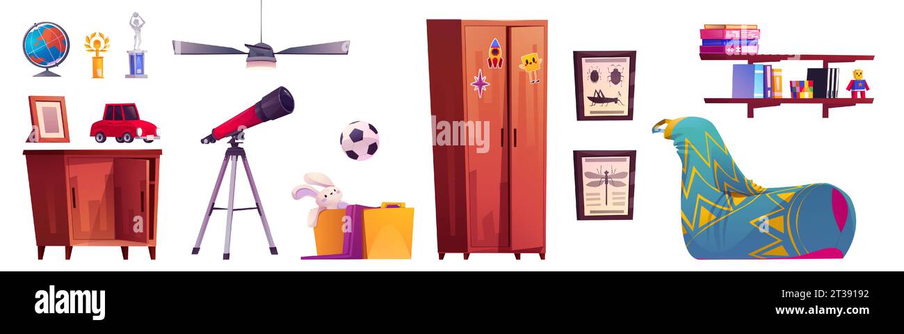 Child book shelf home Cut Out Stock Images & Pictures - Alamy