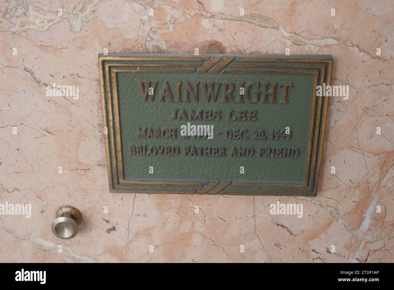Los Angeles, California, USA 20th October 2023 Actor James Wainwright Grave in Courts of ...