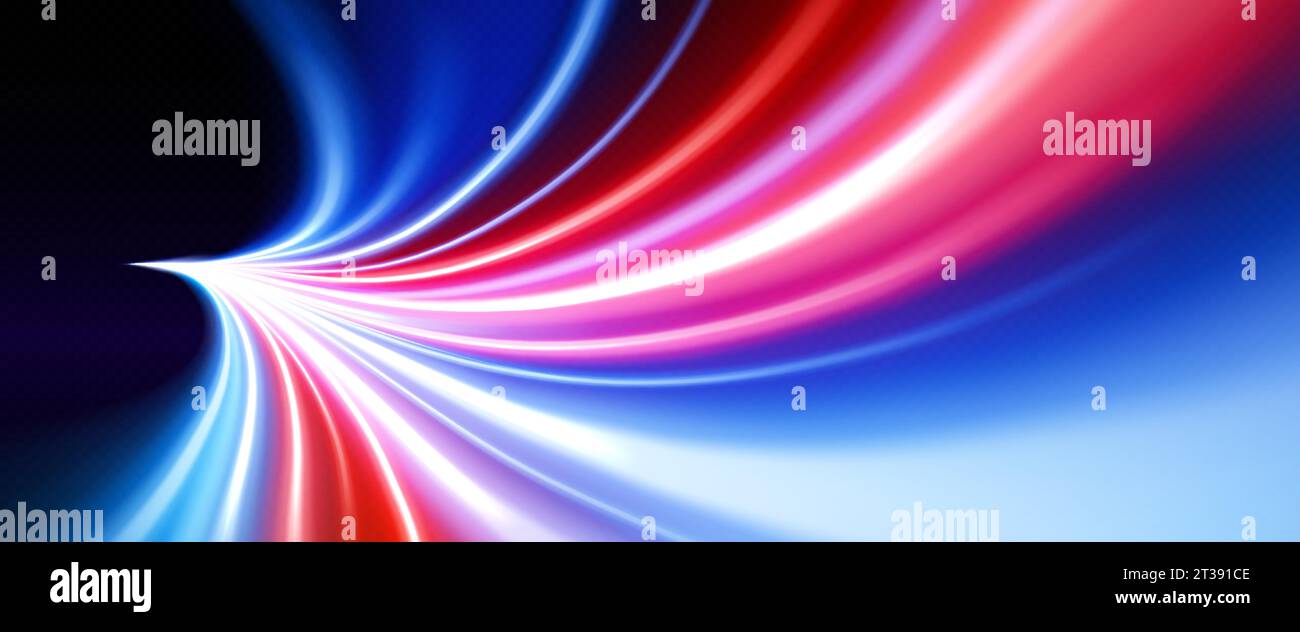 Blur and glow effect of lights when race at high speed. Pink and blue ...