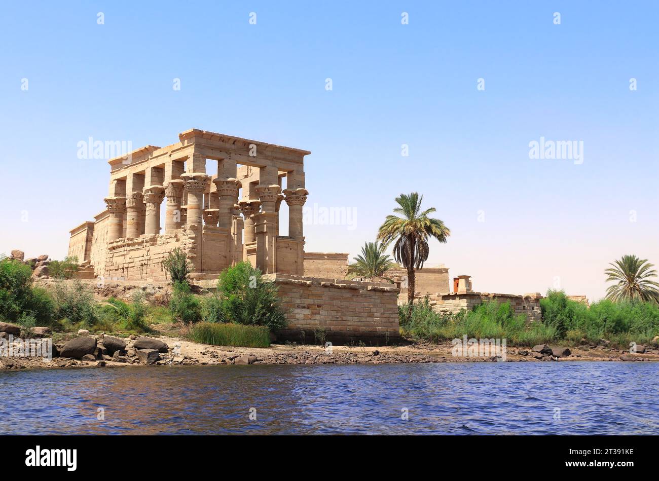 Temple of Isis on Agilkia Island (Philae) and the Greco-Roman buildings ...