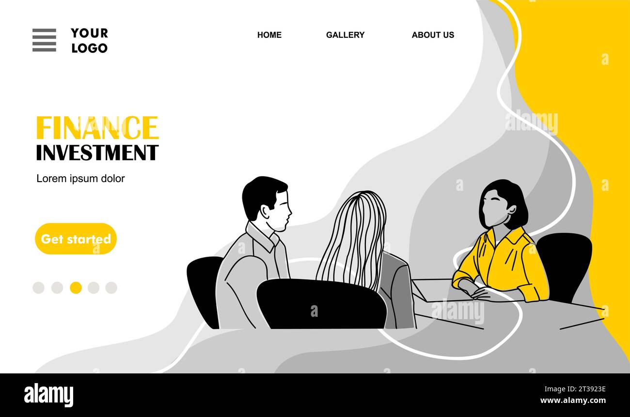 Finance and investment concept landing page vector Stock Vector Image ...