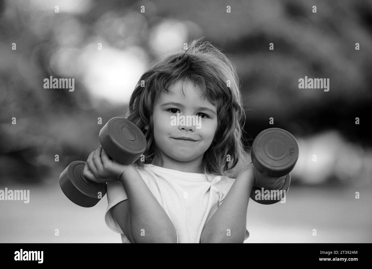 Sport portrait kids. Fitness child. Portrait of sporty little boy with ...