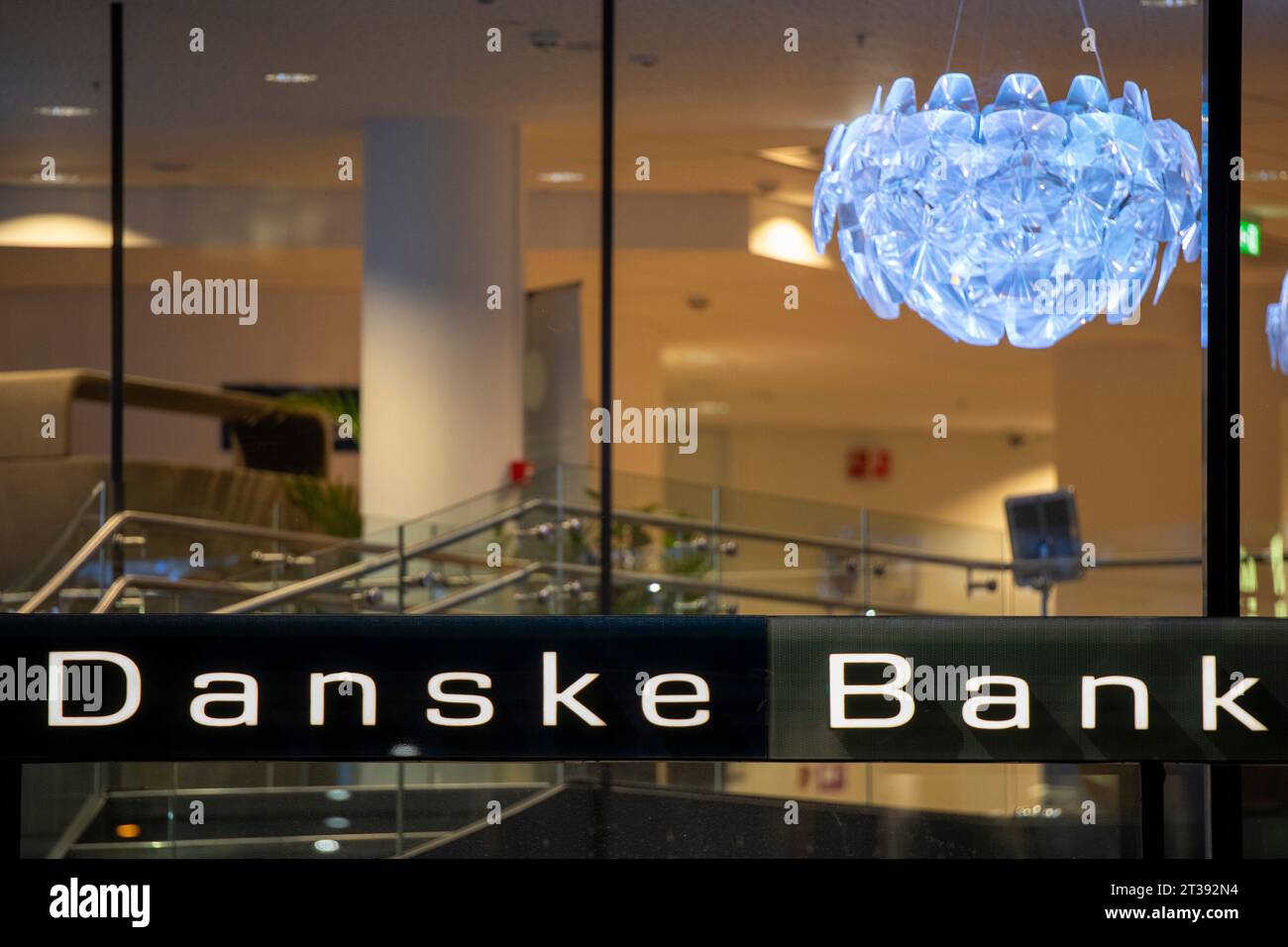 Oslo 20231023.The logo of the Danske Bank at an office in central Oslo ...