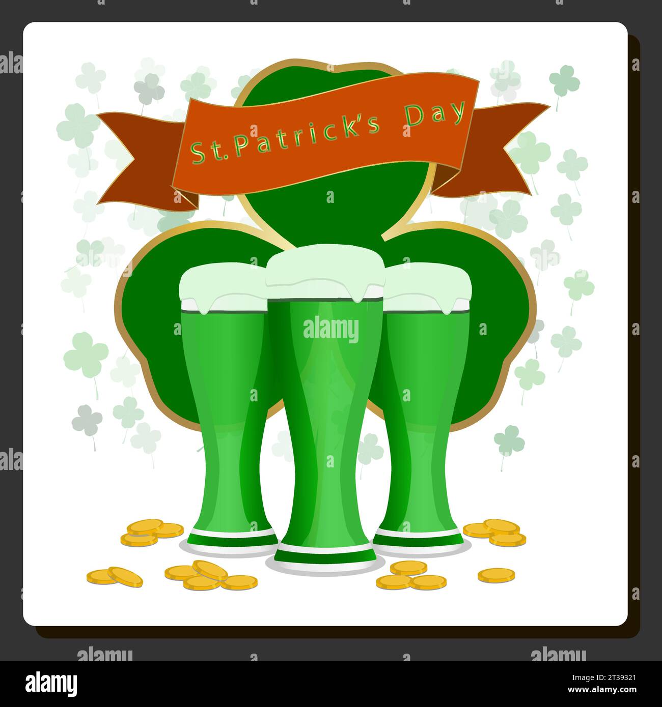 Beautiful color illustration on theme of celebrating annual holiday St ...