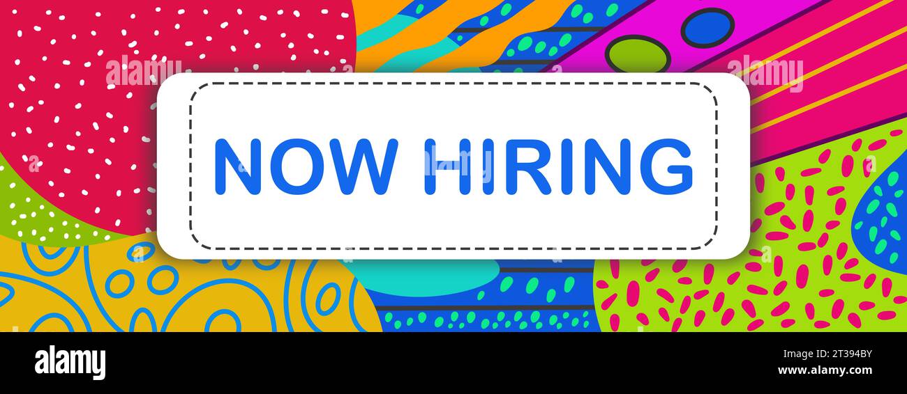 Now Hiring Aesthetic Colorful Abstract Maximalism Background Box Text ...