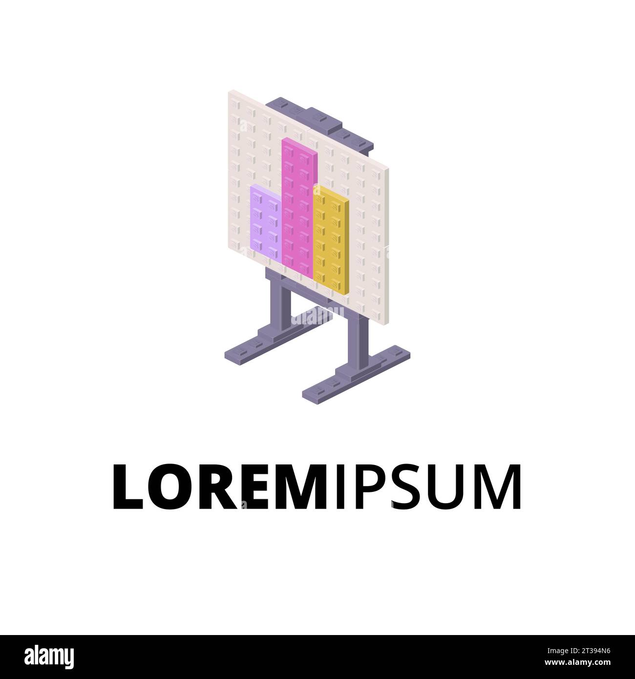 Logo with presentation board with graphics for printing and design ...