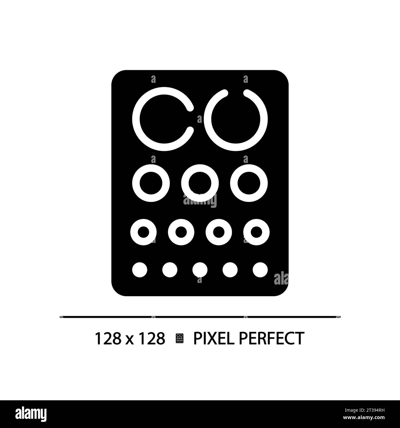 Eyesight check icon simple Cut Out Stock Images & Pictures - Alamy