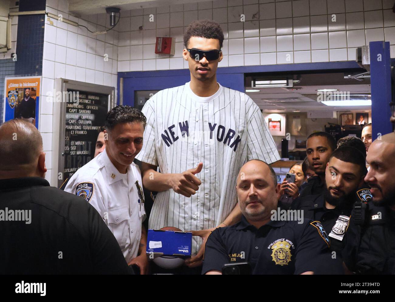 File photo - French basketball player Victor Wembanyama in New York for ...