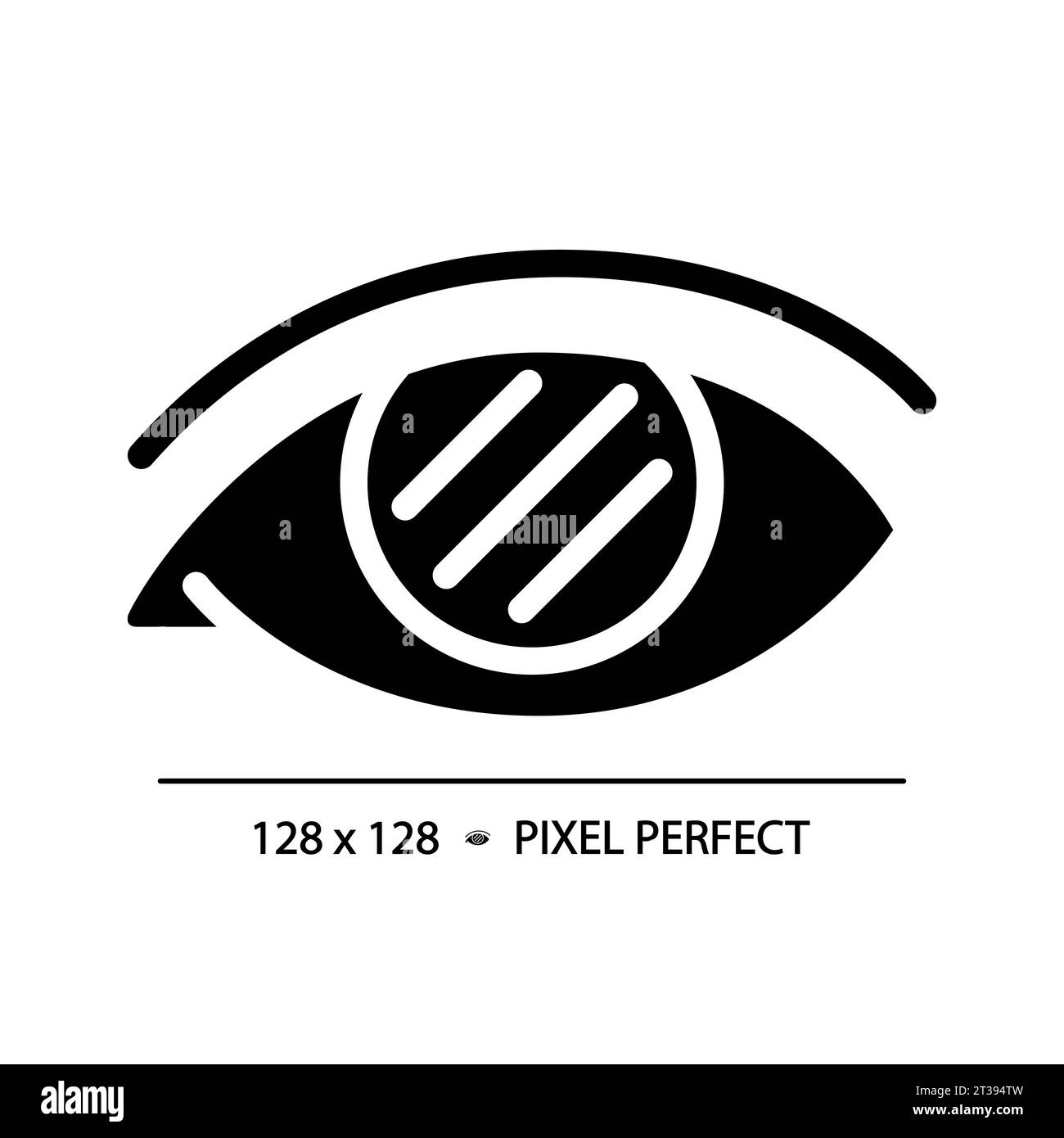 2D simple black glyph style color blindness icon Stock Vector Image ...