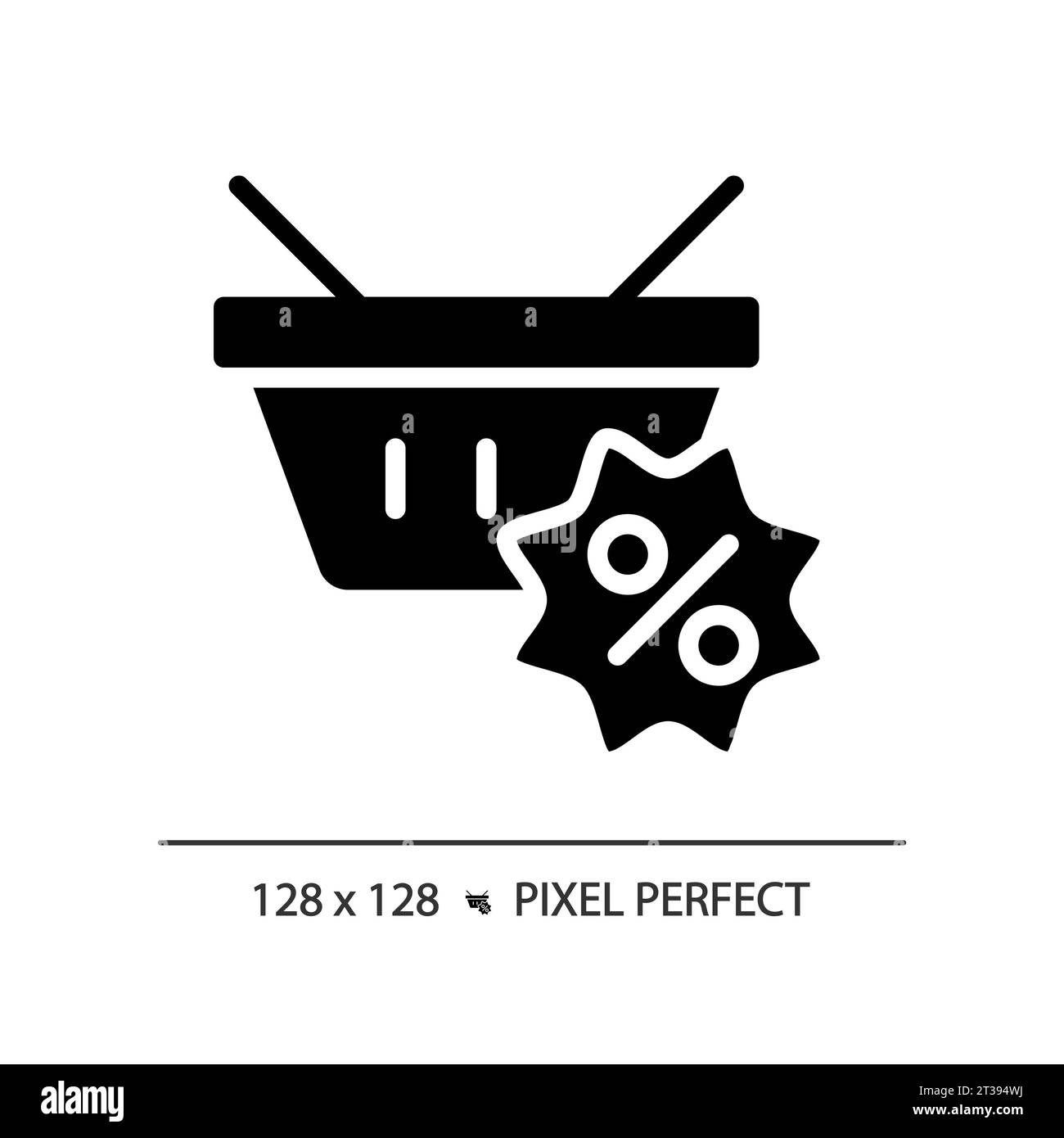 2D simple glyph style electronics discount icon Stock Vector Image ...