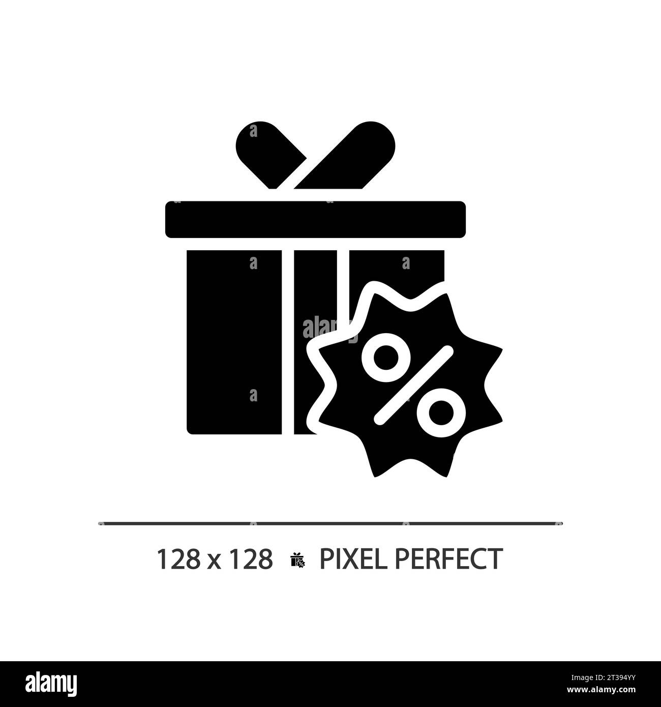 2D simple glyph style gift hamper icon Stock Vector Image & Art - Alamy