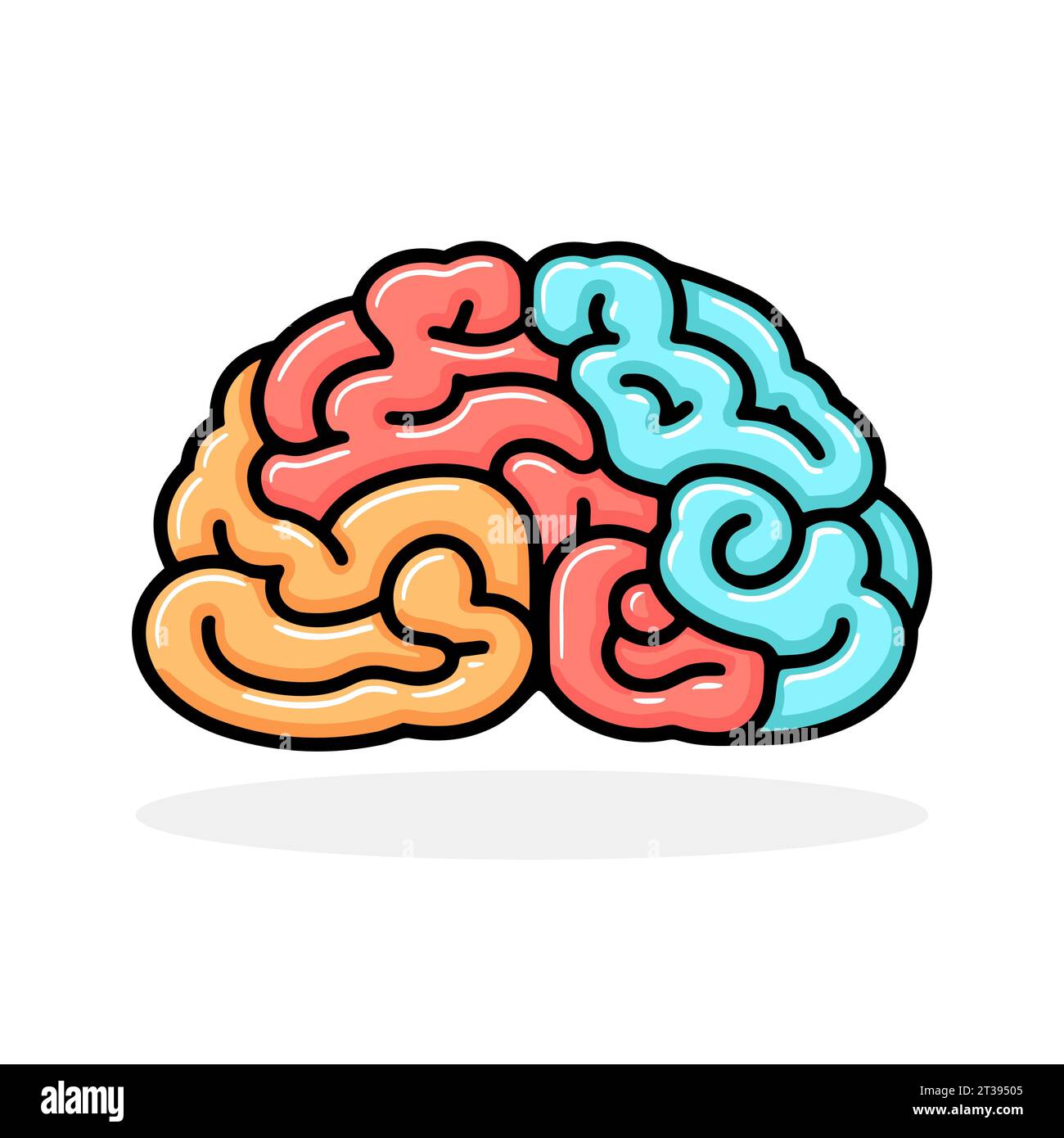 Brain logo icon. Human brain icon. Creative simple mind symbol. Vector ...