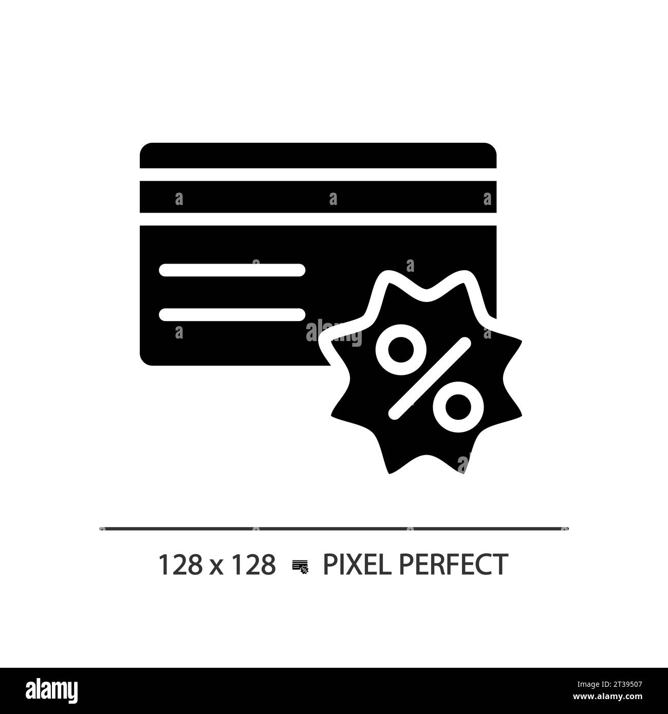 2D simple glyph style credit card icon Stock Vector Image & Art - Alamy