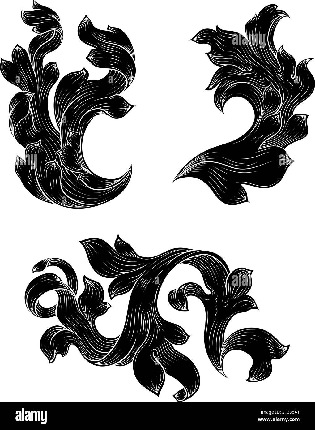 Filigree Heraldic Crest Coat Of Arms Floral Design Stock Vector Image ...