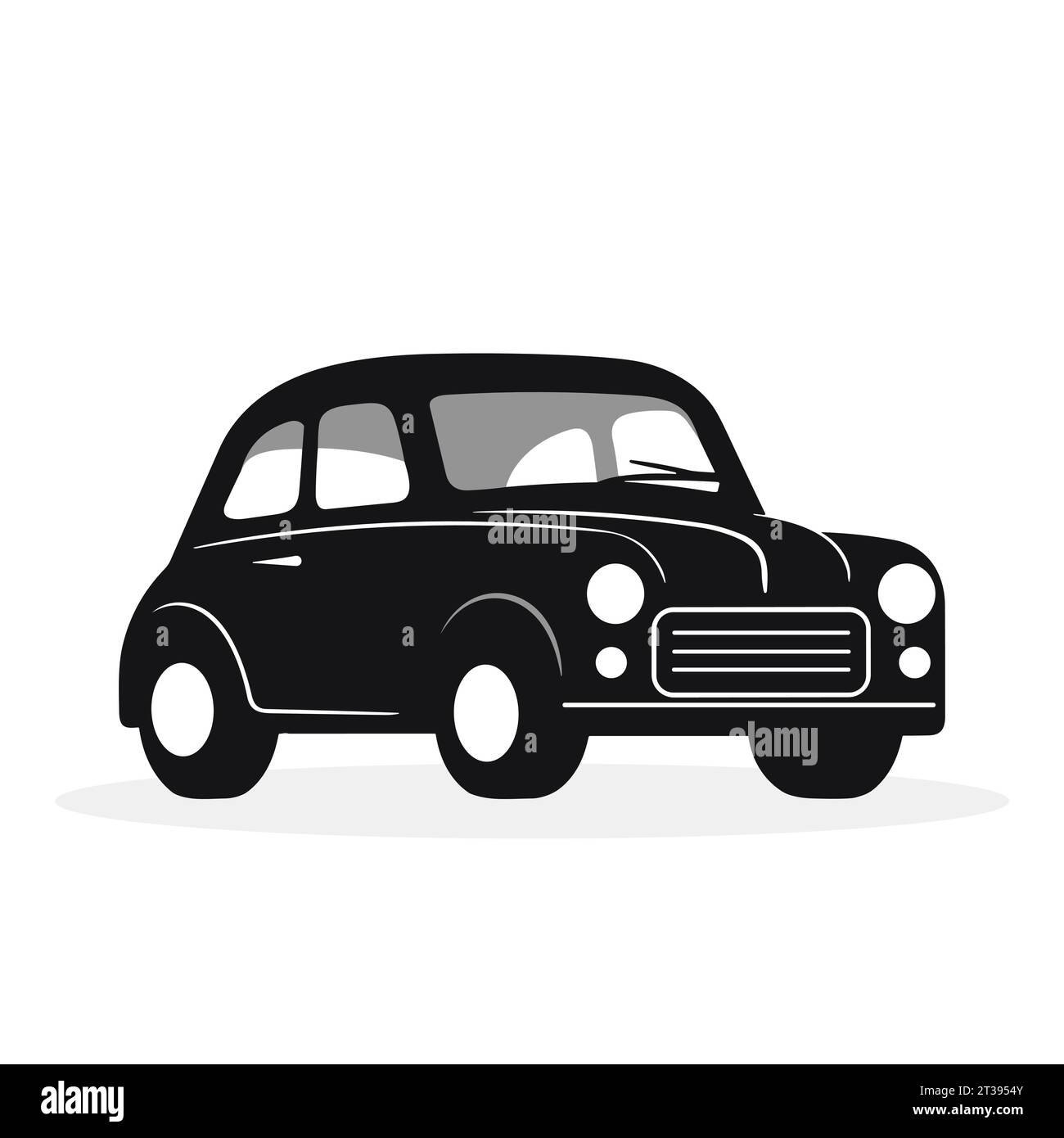 Retro car icon. Vintage car icon isolated on white background. Vector ...
