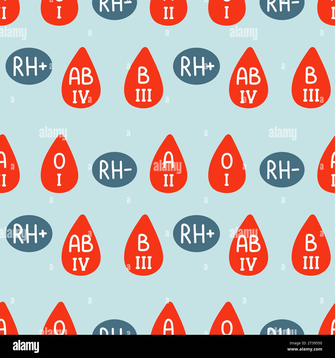 Blood donation seamless pattern with doodle elements. World blood donor ...