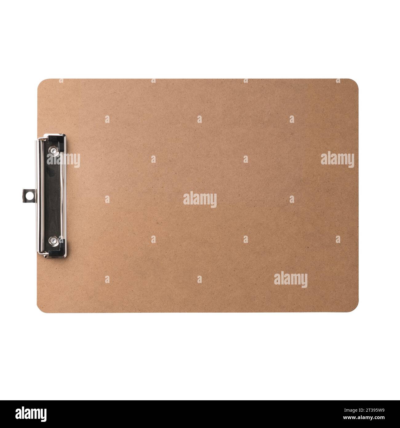 Brown clipboard with clip at the top for papers. Single clipboard ...