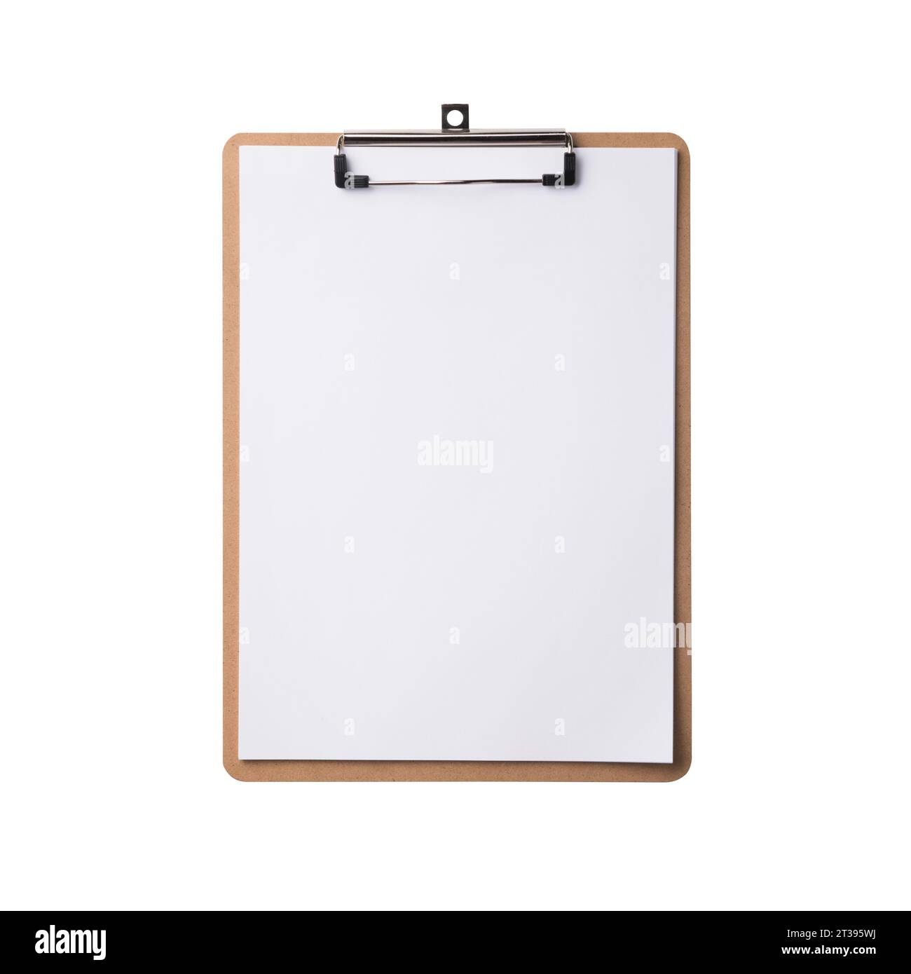 Brown clipboard with clip at the top for papers. Single clipboard ...