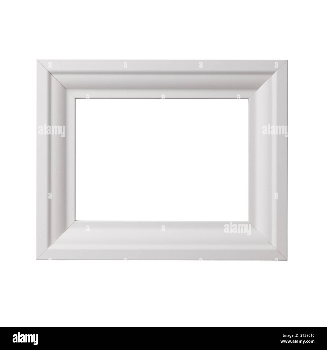 White blank picture frame, realistic horizontal picture frame. Empty ...
