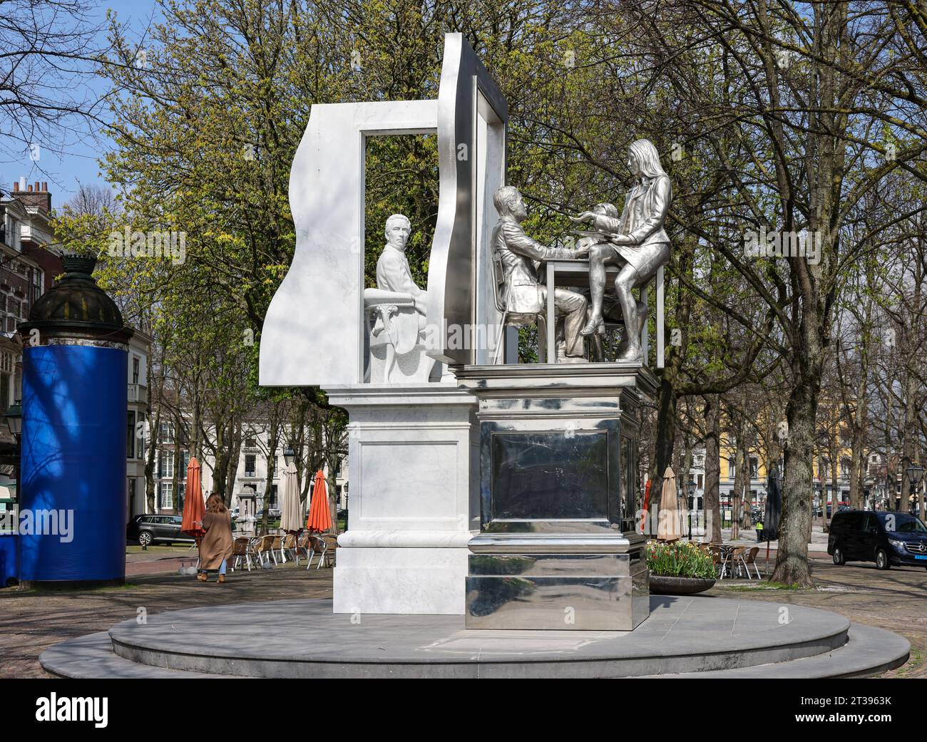 The Hague, Netherlands - April 17, 2023: Lange Voorhout - Thorbecke ...