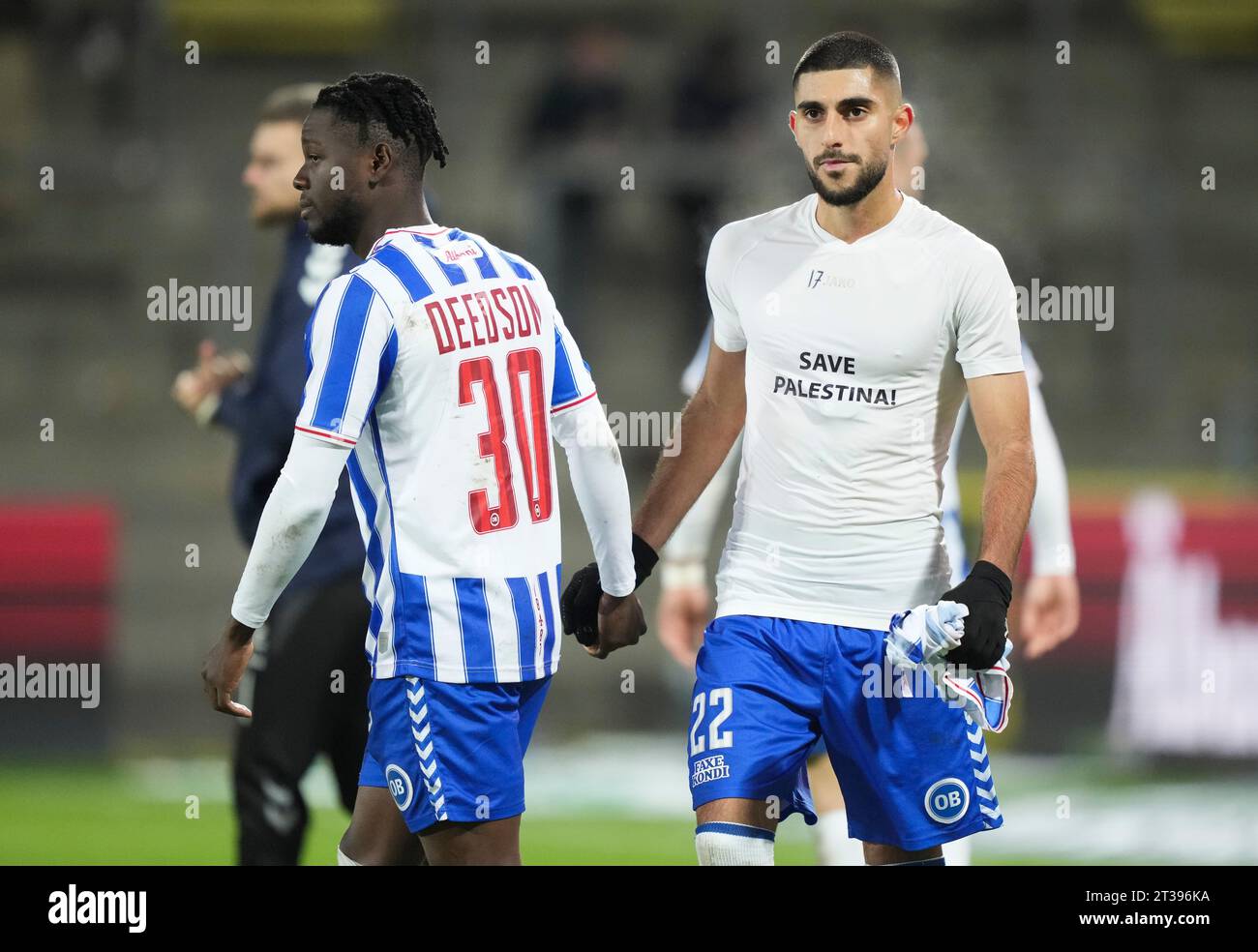 Odense, Denmark, on Monday 23 October 2023. Swedish-Lebanese football ...
