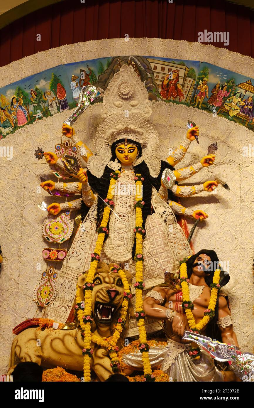 Pune, India 23rd October 2023, Durga Puja is the one of the most famous ...