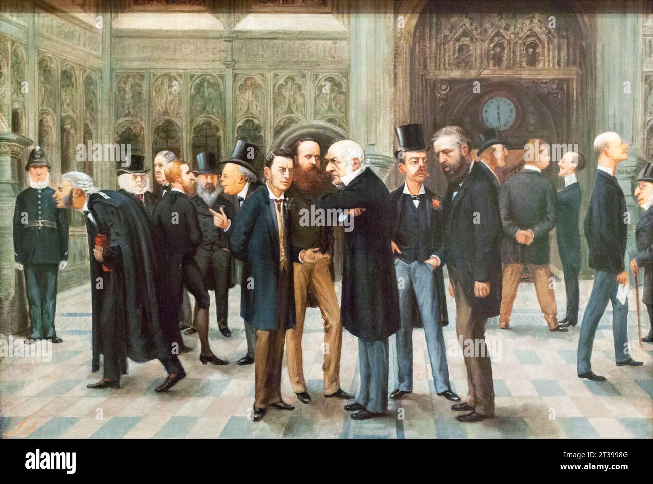 The Lobby of the House of Commons, by Liborio Prosperi Stock Photo - Alamy