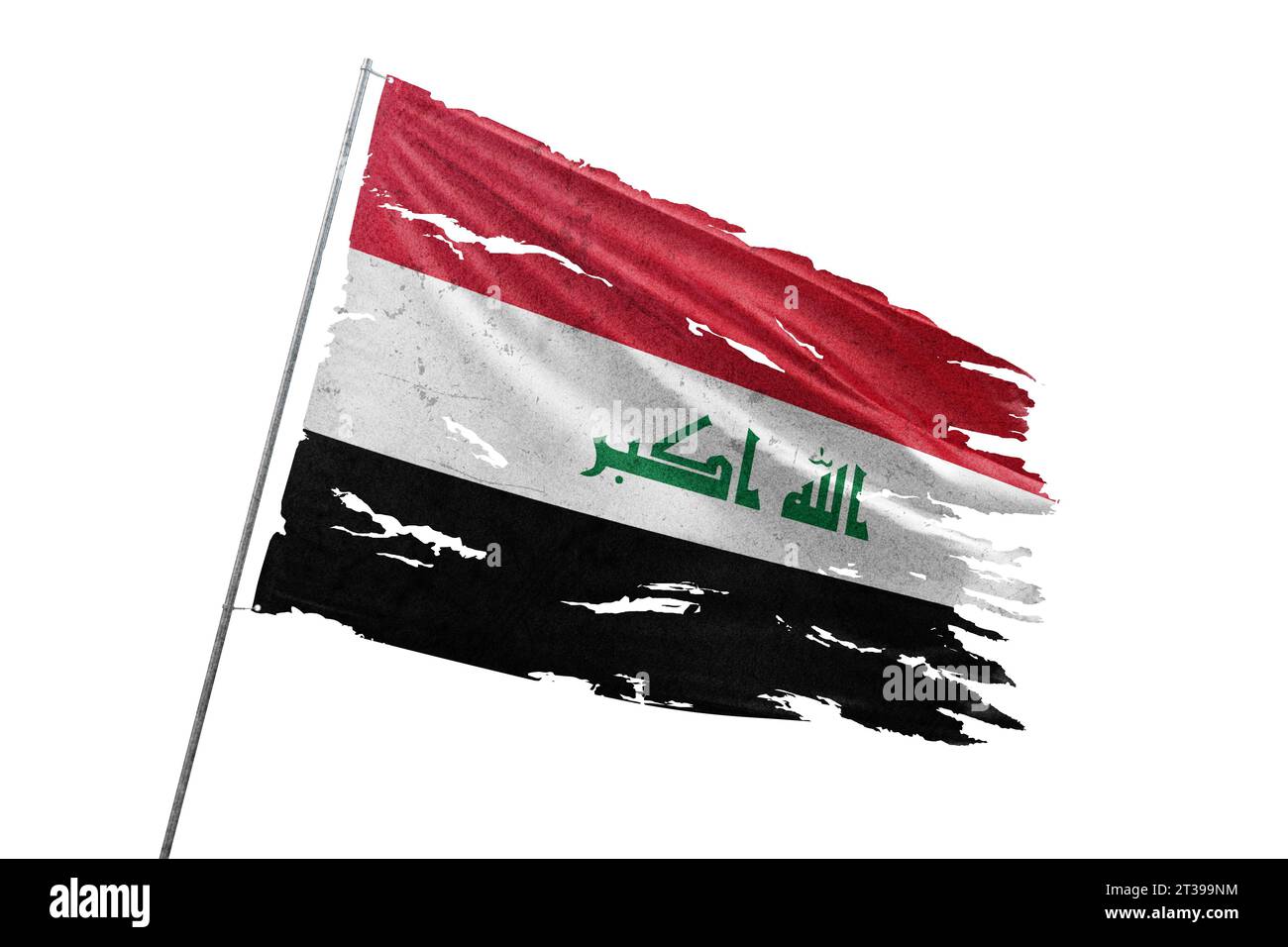 Iraq torn flag on transparent background with blood stains Stock Photo ...