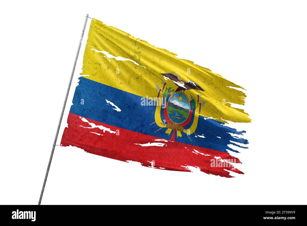 Ecuador torn flag on transparent background Stock Photo - Alamy