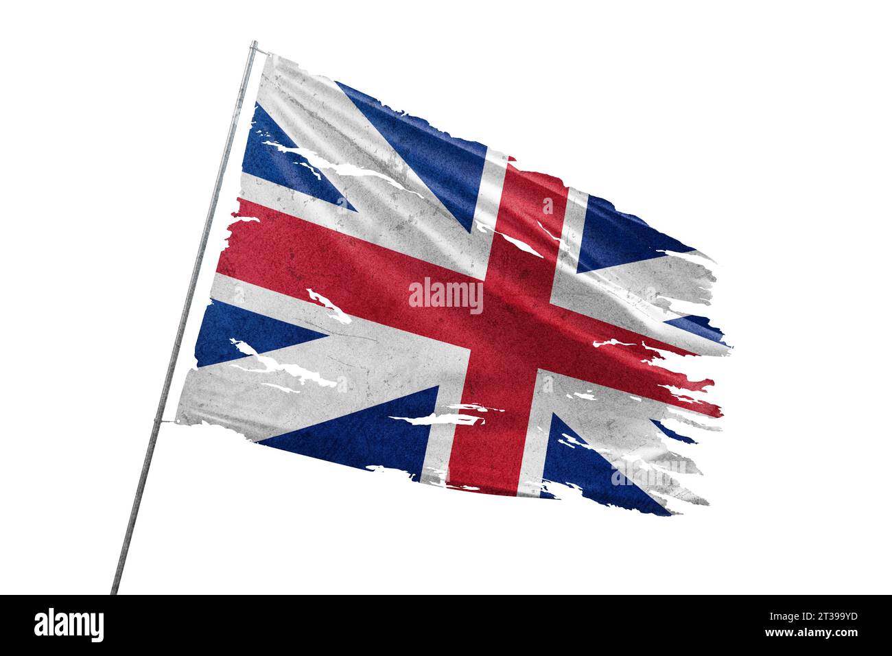 Great Britain torn flag on transparent background Stock Photo - Alamy