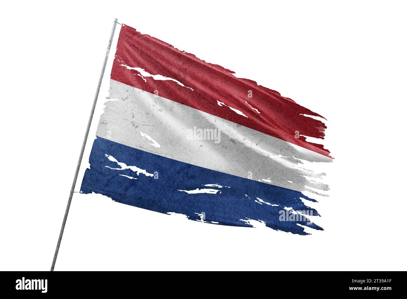 Netherlands torn flag on transparent background Stock Photo - Alamy
